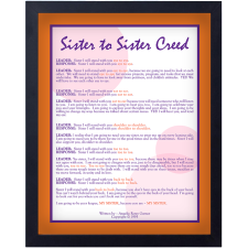 Reverend Esquire | Deluxe Framed Sister to Sister CreedReverend Esquire